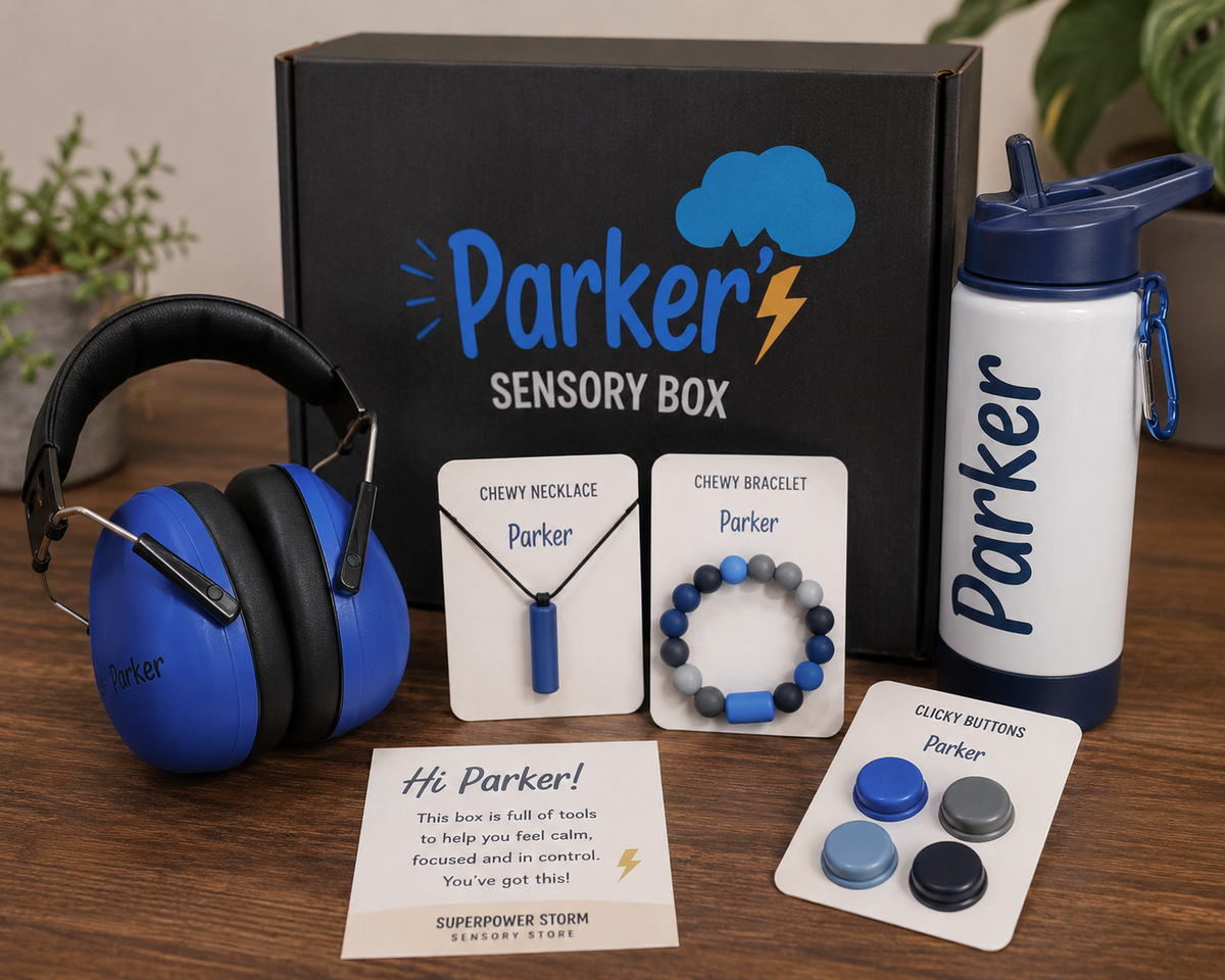 Monthly subscription box (personilised) – Superpower Storm Sensory store